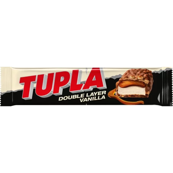 TUPLA DOUBLE LAYER VANILLA SUKLAAPATUKKA - Keskisen Kauppa