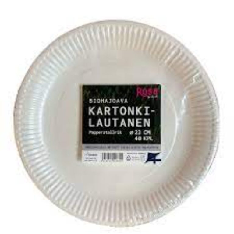 KERTAKÄYTTÖ LAUTANEN 23CM MATALA 40KPL - Keskisen Kauppa