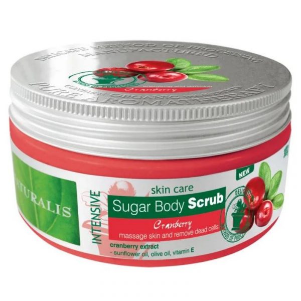 NATURALIS SUGAR BODY SCRUB CRANBERRY - Keskisen Kauppa